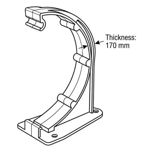 170mm uPVC Commercial Gutter Bracket | The Plastic Centre